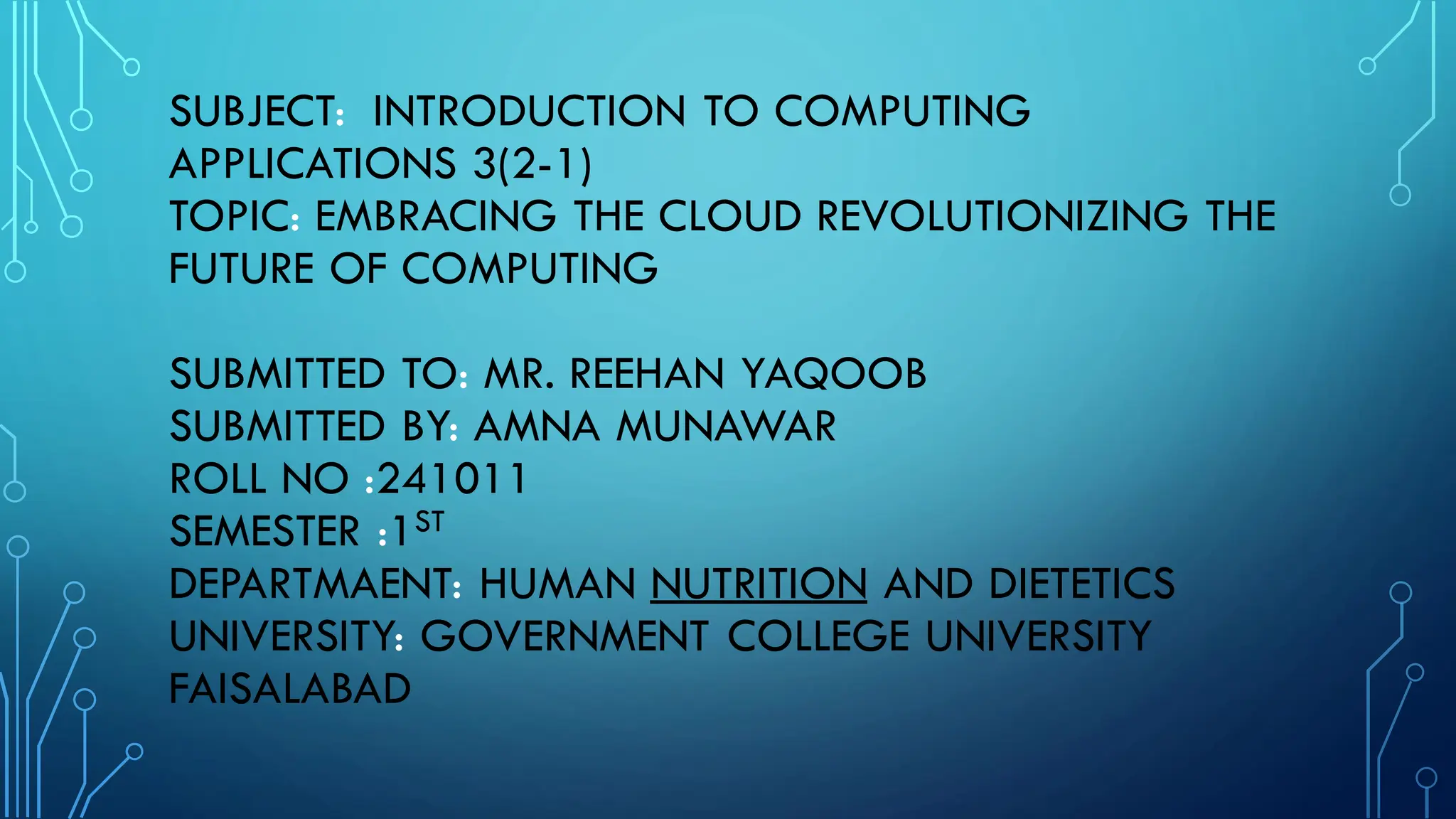 EMBRACING THE CLOUD: REVOLUTIONIZING THE FUTURE OF COMPUTING | PDF