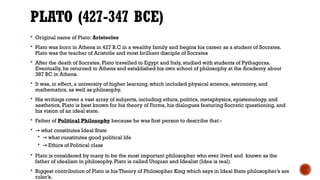 PLATO , Philosophy of Plato, Republic book | PPTX