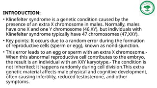 An introduction to Klinefilter syndrome- an additional chromosomal ...