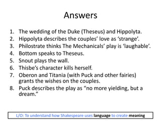 A Midsummer Night's Dream | PPT