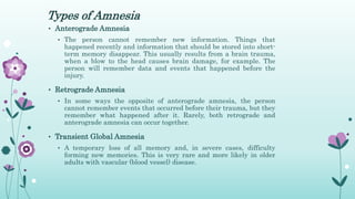 Amnesia Disorder