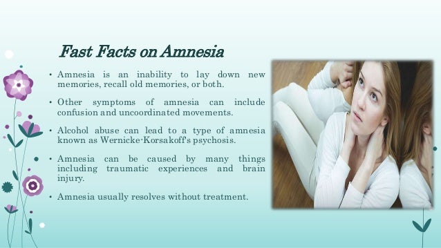 Amnesia Types, Symptoms, Causes & Treatment