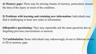 Amnesia, causes, clinical features, epidemiology, types, diagnostic ...