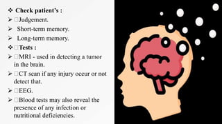 Amnesia, causes, clinical features, epidemiology, types, diagnostic ...