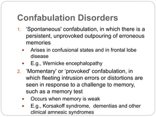 Amnestic disorders 2009 | PPT