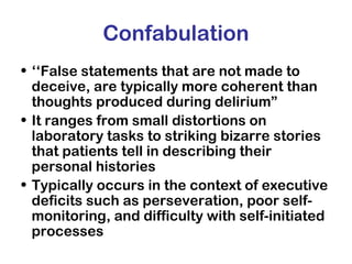 Amnestic disorders | PPT