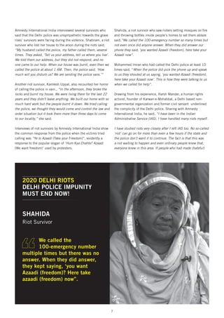 Amnesty international india ne delhi investigation | PDF