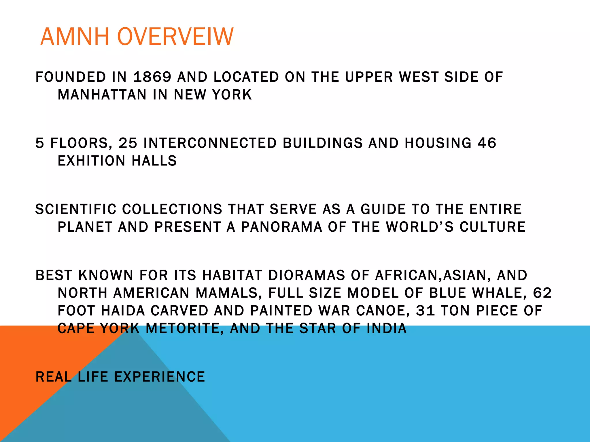 American Museum of Natural History | PPT