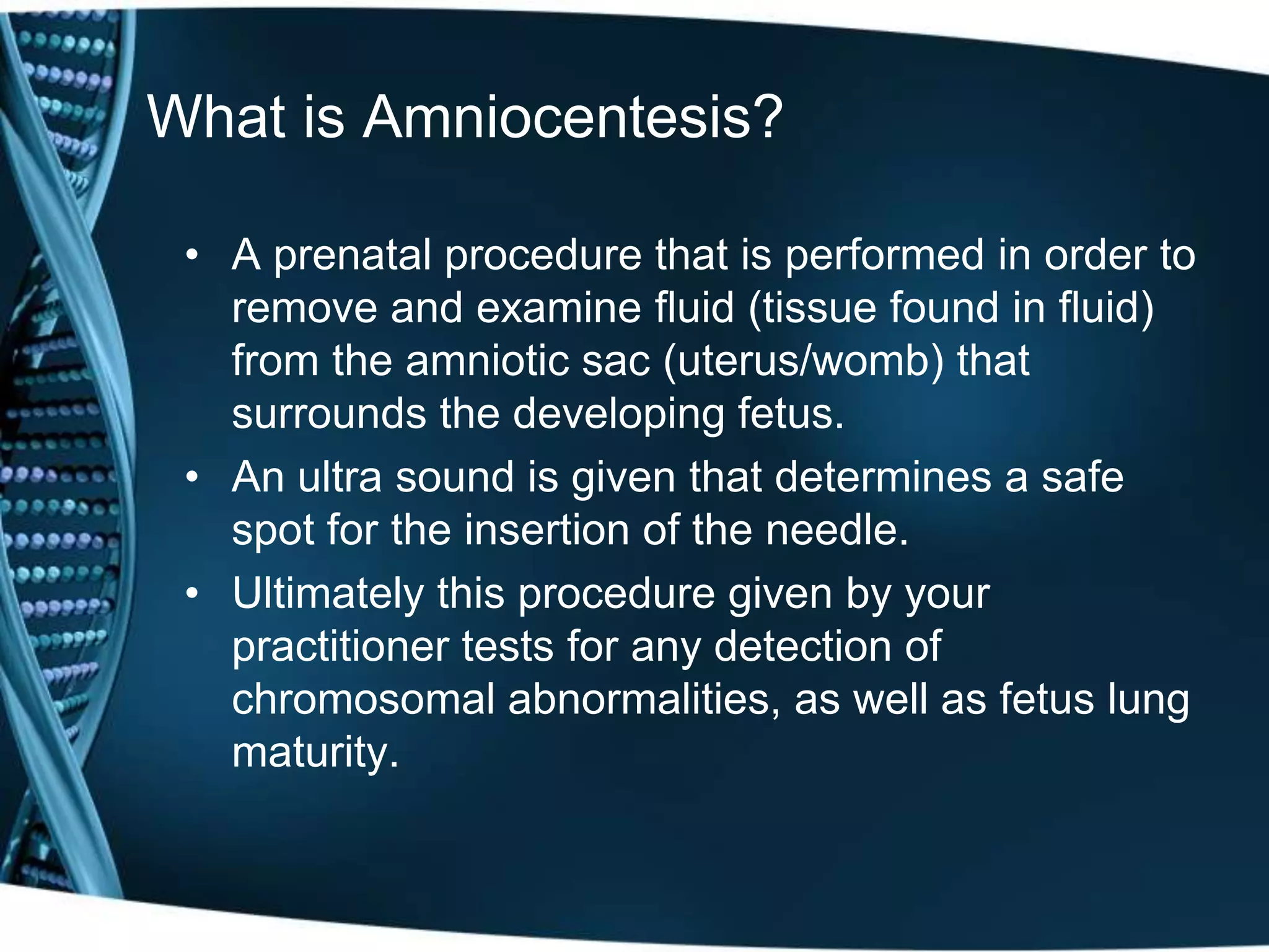 Amniocentesis | PPTX