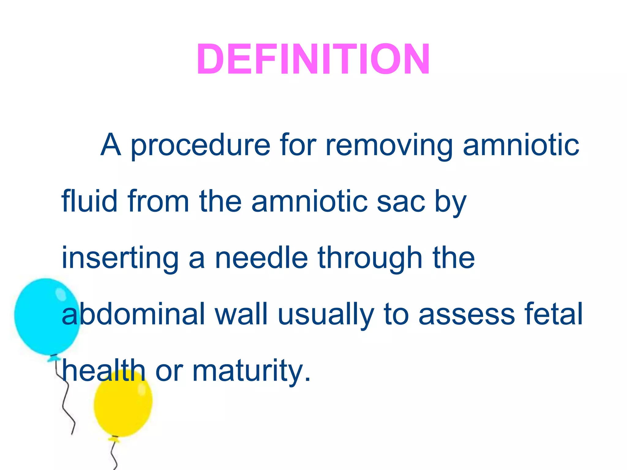 Amniocentesis | PPTX