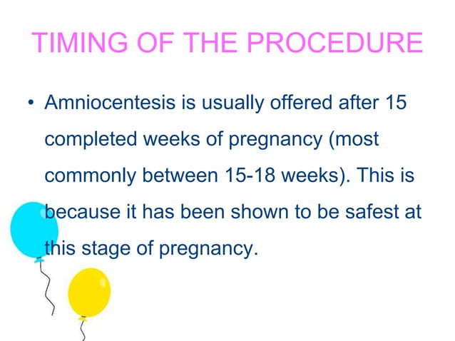 Amniocentesis | PPTX | Pregnancy | Reproductive Health
