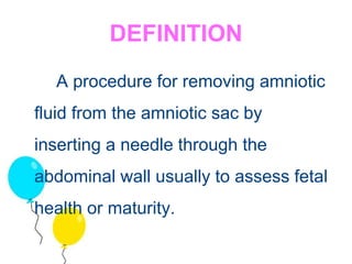 Amniocentesis | PPT