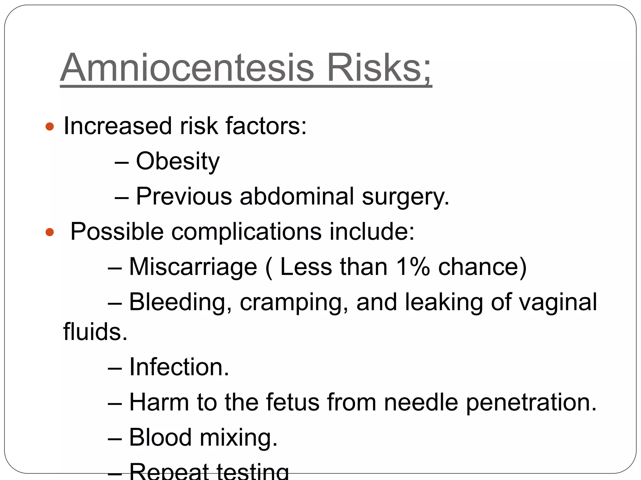 Amniocentesis | PPTX