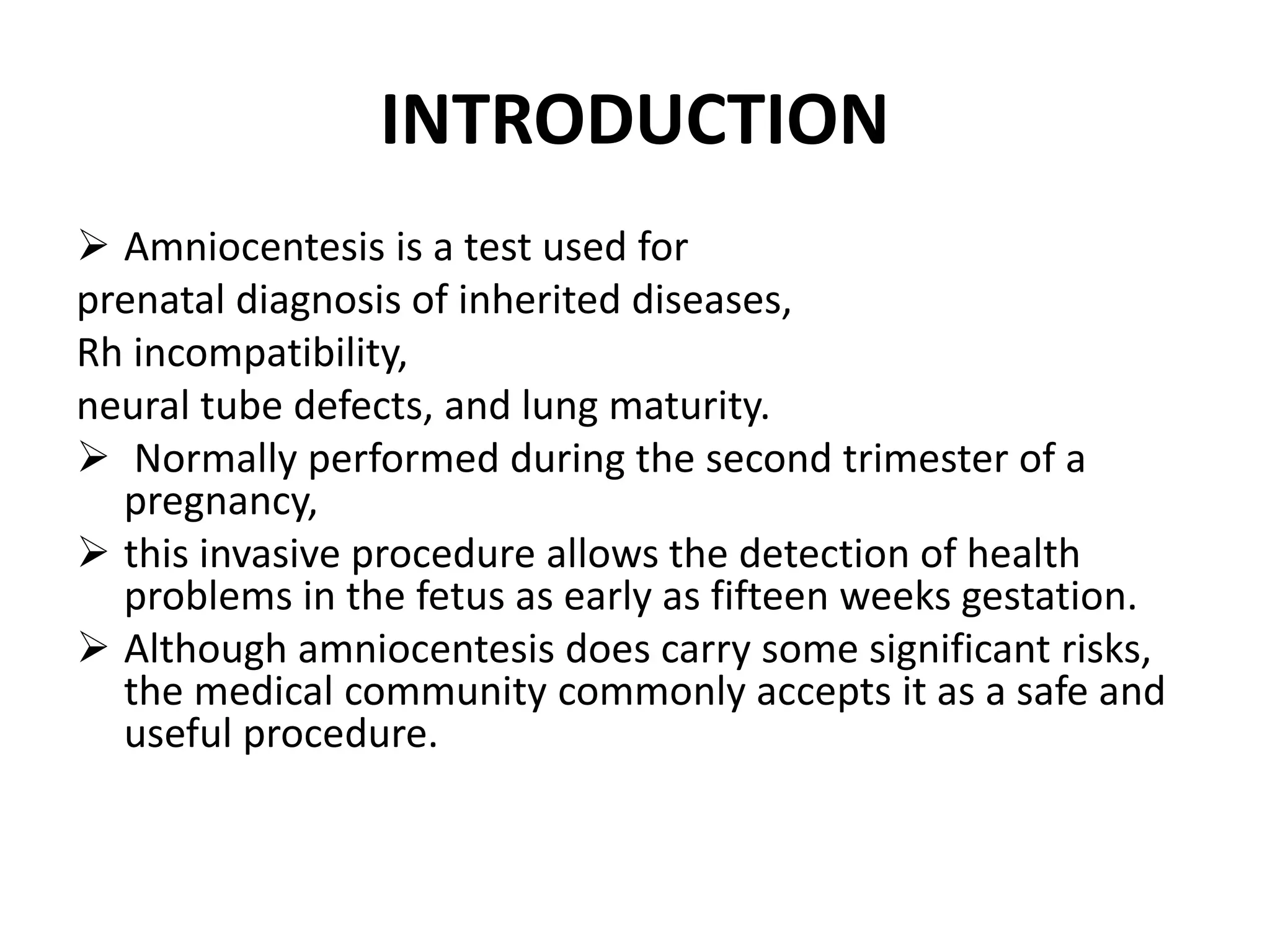 Amniocentesis | PPTX