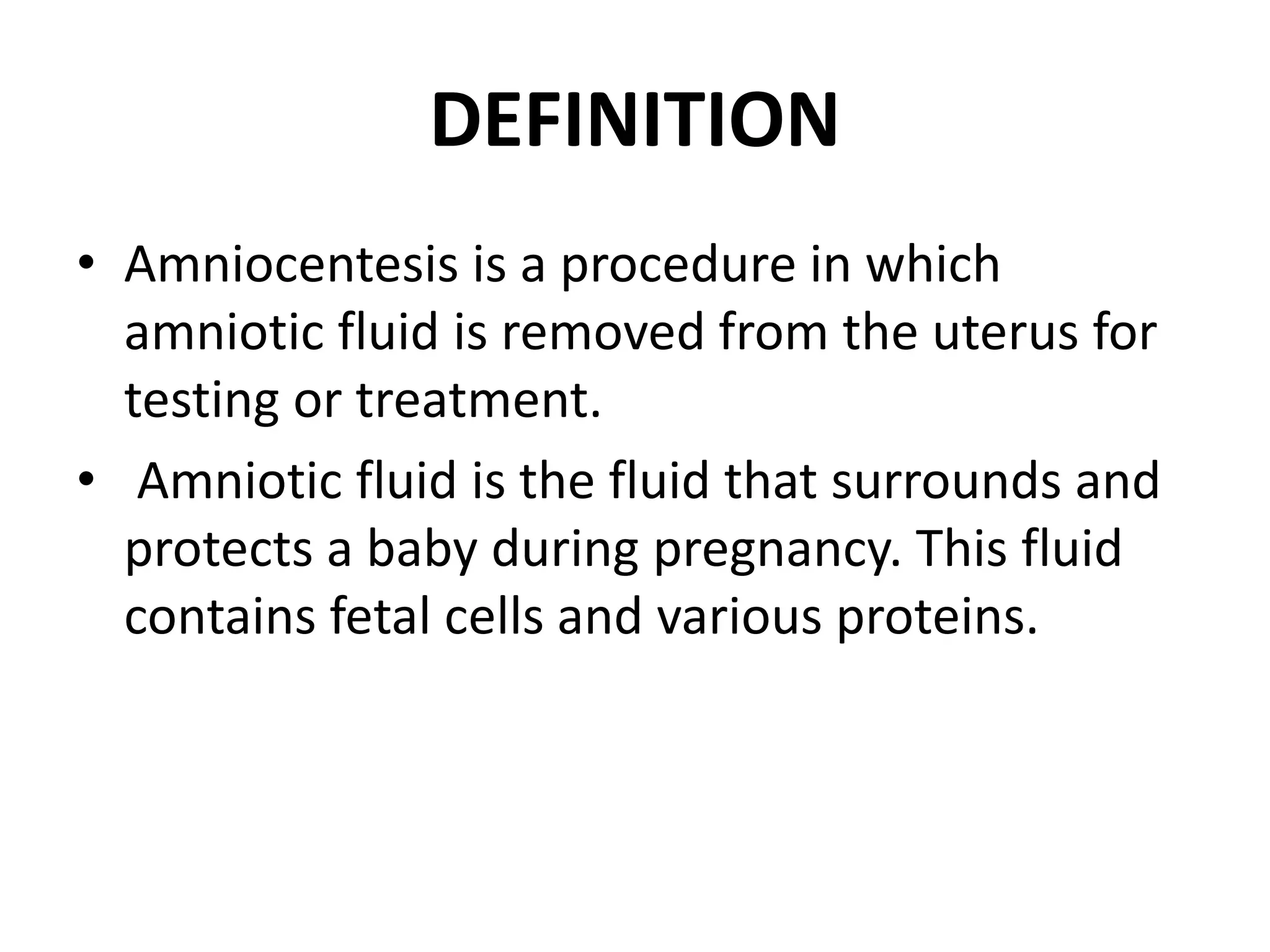Amniocentesis | PPTX
