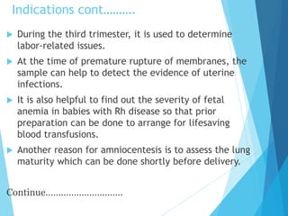 Amniocentesis | PPTX | Pregnancy | Reproductive Health