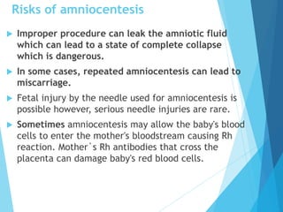 Amniocentesis | PPTX | Pregnancy | Reproductive Health