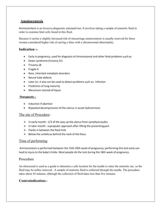 Amniocentesis | PDF