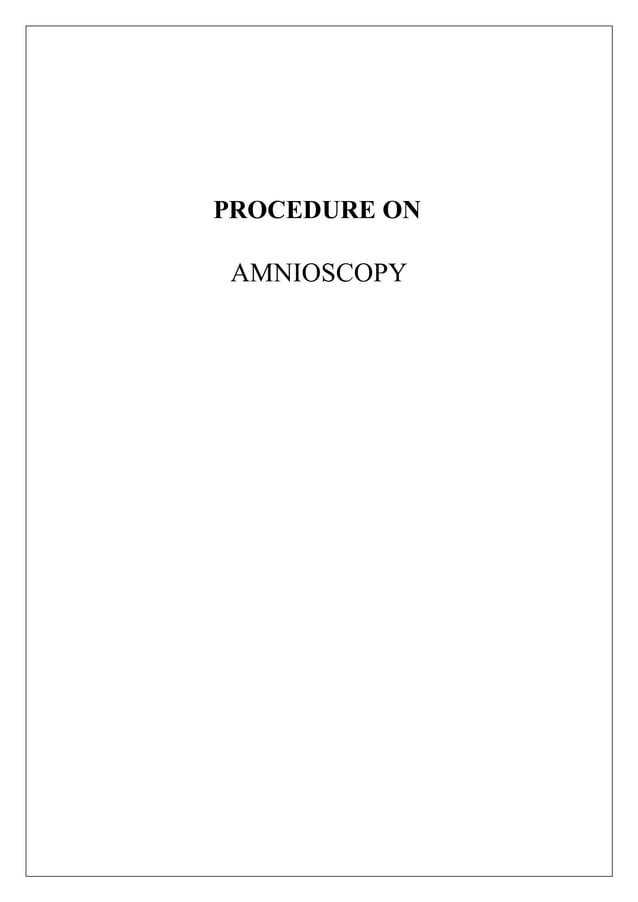 Amniocentesis | PDF