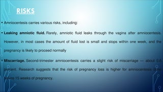 Amniocentesis is a detection process to embrionic | PPT