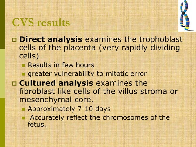 methods of Chromosomal Evaluation in Amniocentesis- Define, Time for ...