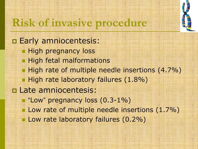 methods of Chromosomal Evaluation in Amniocentesis- Define, Time for ...