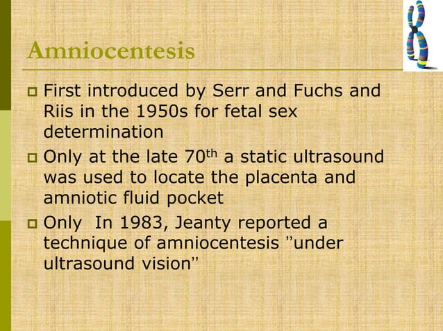 methods of Chromosomal Evaluation in Amniocentesis- Define, Time for ...