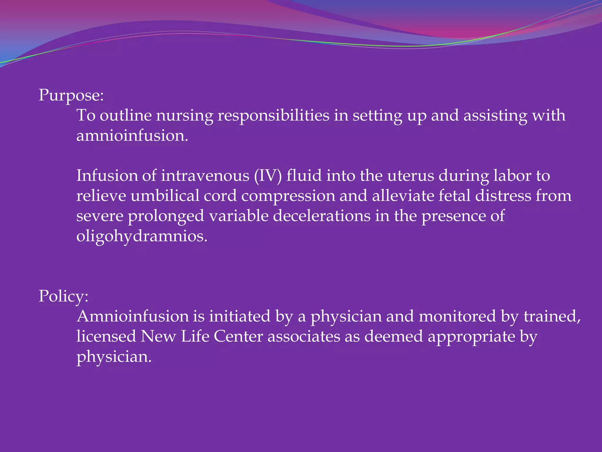 Amnioinfusion | PPTX