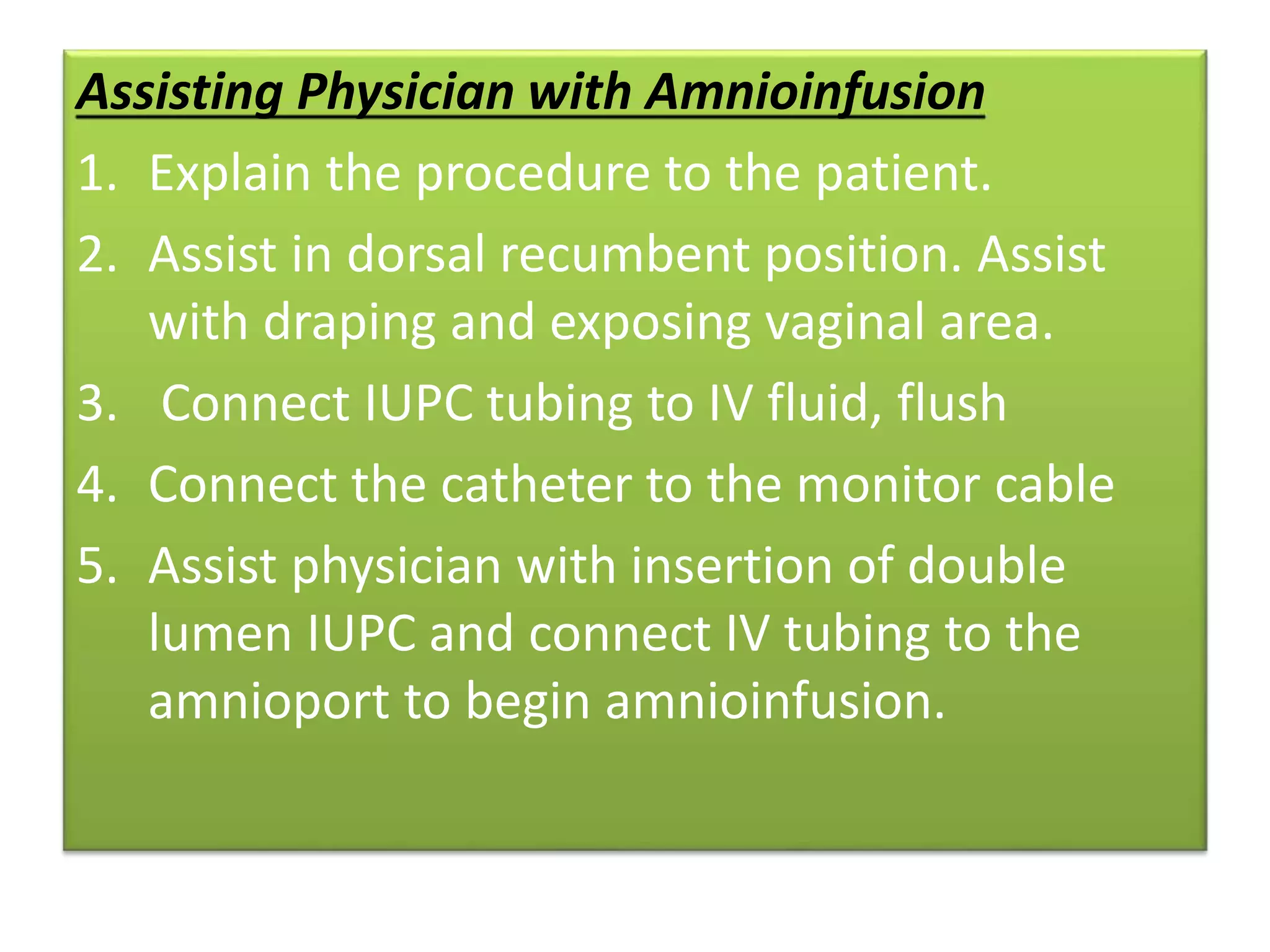 Amnioinfusion | PPTX
