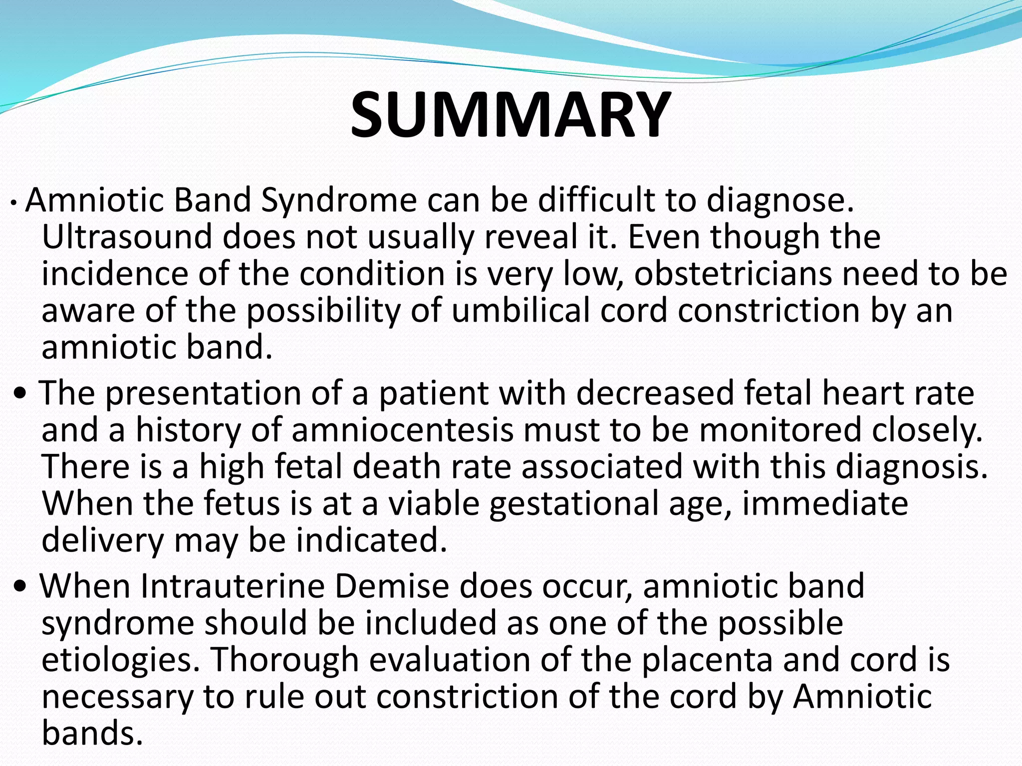 Amniotic band syndrom epptx | PPTX
