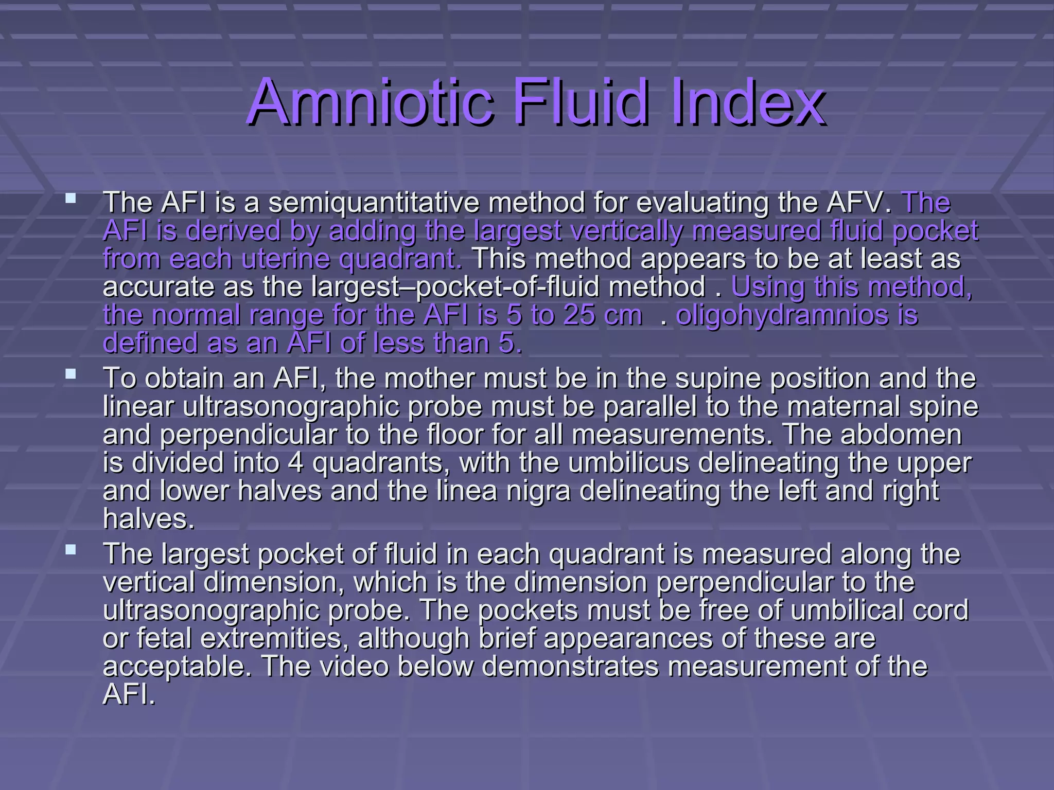 Amniotic fluid ultrasound | PPT