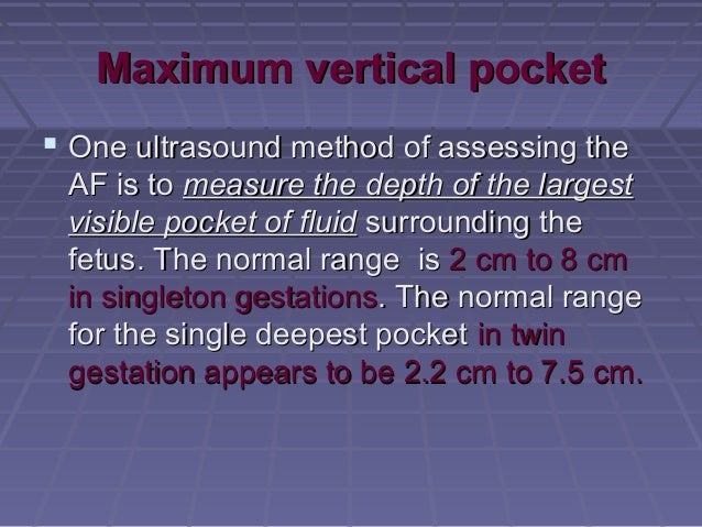 Amniotic fluid ultrasound