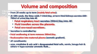 amniotic fluid presentation and its importance | PPTX