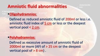 Amniotic Fluid Levels