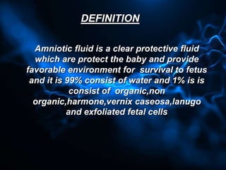 AMNIOTIC FLUID AND AMNIOTIC FLUID EMBOLISM, Liquoir Amnii.pptx