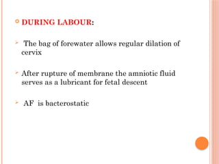 AMNIOTIC FLUID AND ITS DISORDERS in obgy | PPTX
