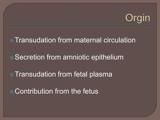 Amniotic fluid ct | PPT