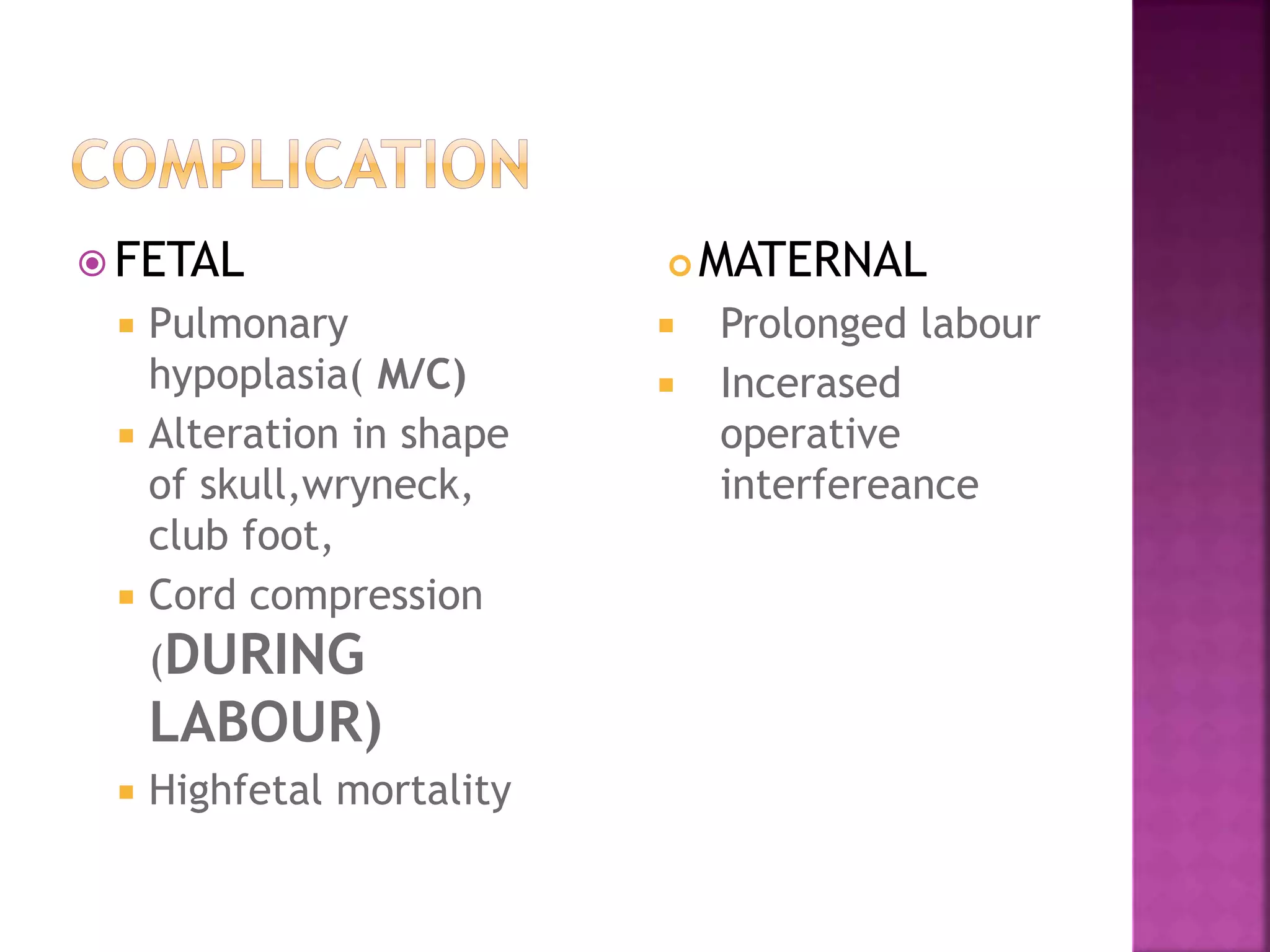 Amniotic fluid disorder | PPTX
