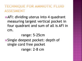 Amniotic fluid disorder | PPT