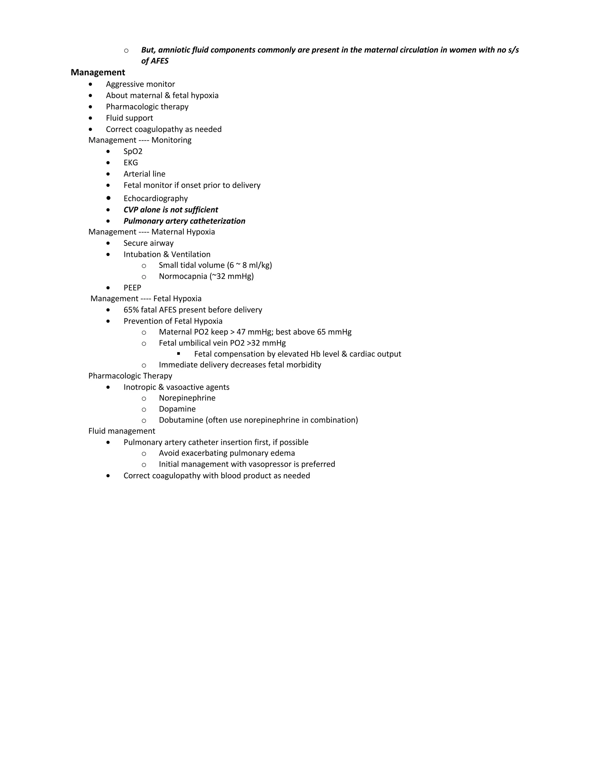 Amniotic fluid embolism | DOC