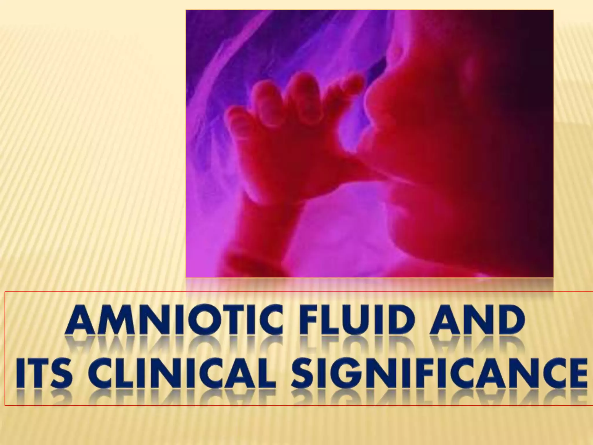 Amniotic fluid ppt | PPTX