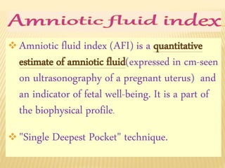 Amniotic Fluid Index