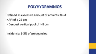 Polyhydramnios And Oligohydramnios