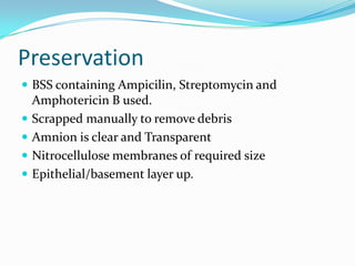 Amniotic Membrane Transplant | PPTX