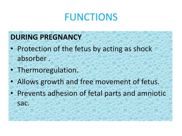 Amniotic sac and fluid | PPTX | Pregnancy | Reproductive Health