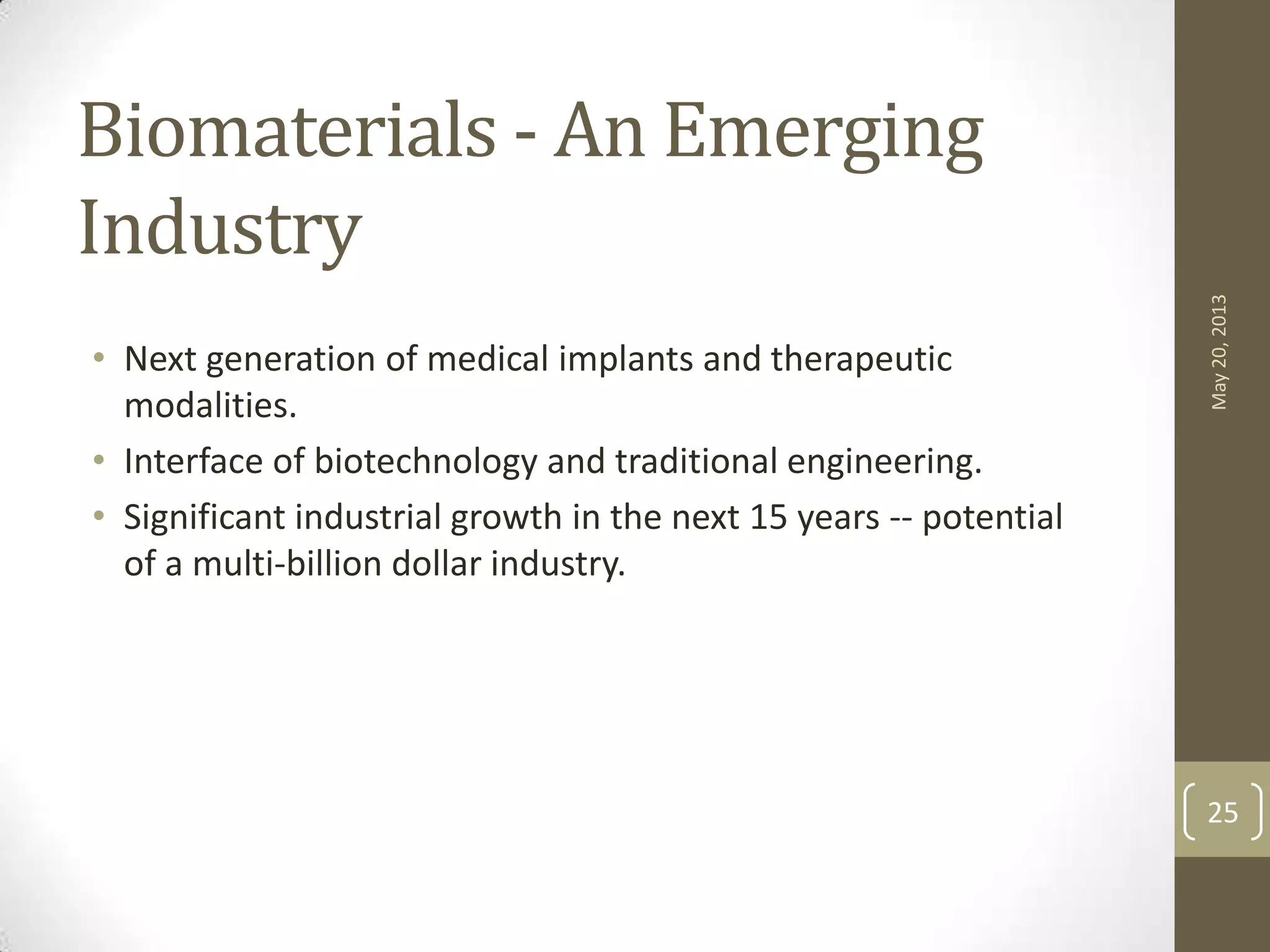 Biomaterials and its Applications | PPSX