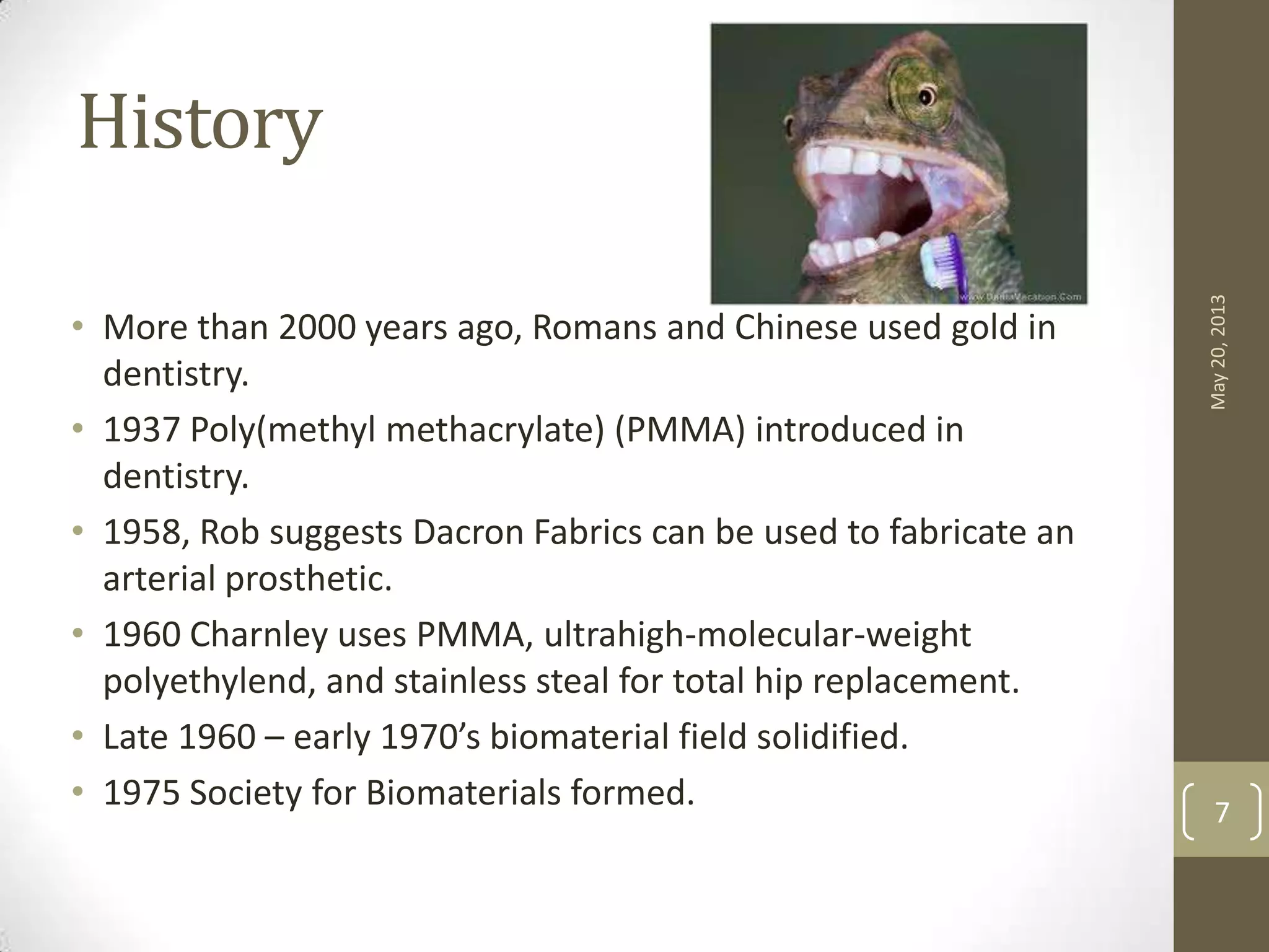 Biomaterials and its Applications | PPSX