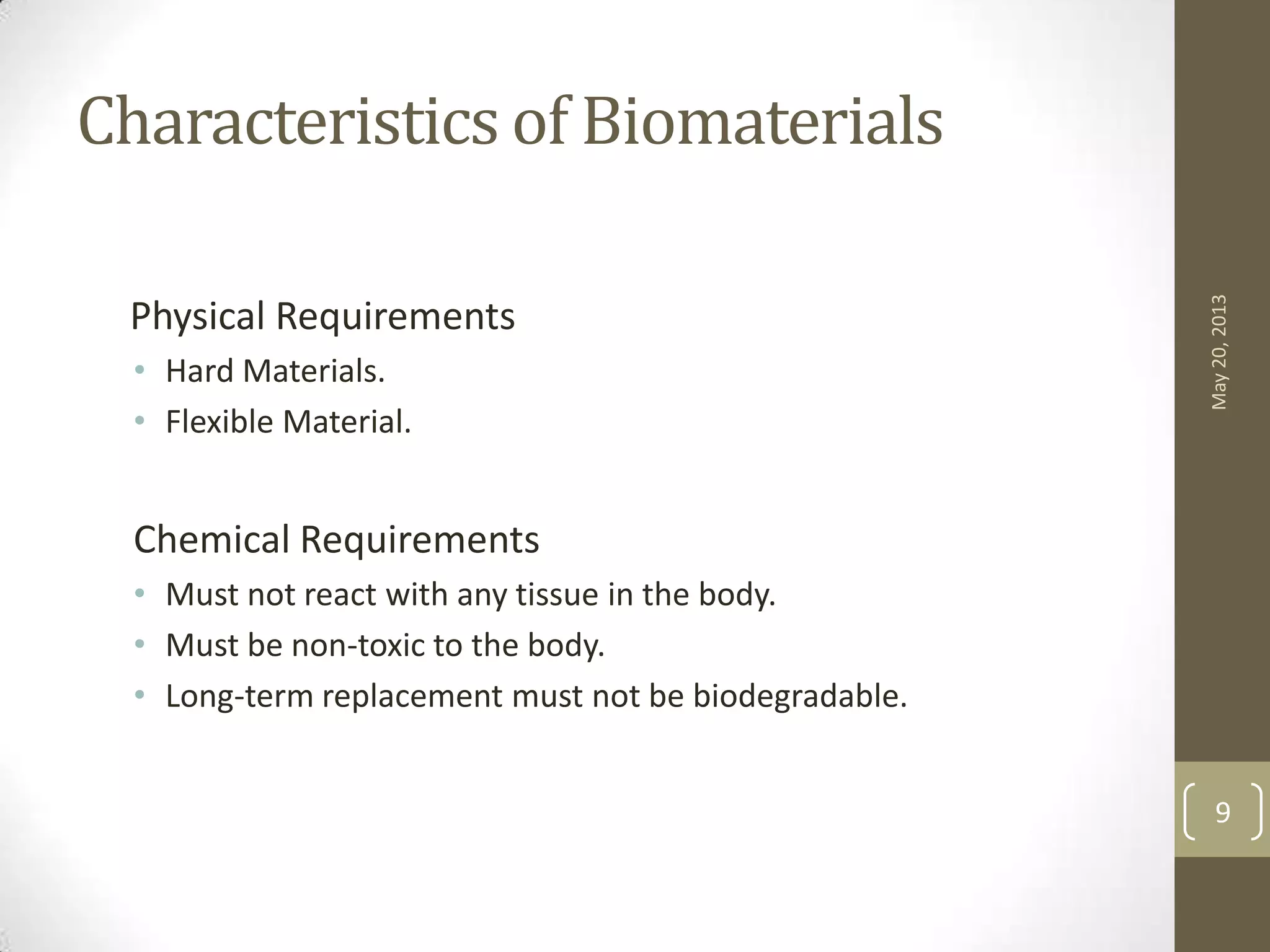Biomaterials and its Applications | PPSX