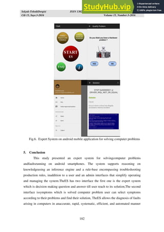 A Mobile Expert System Application for Solving Personal Computer ...