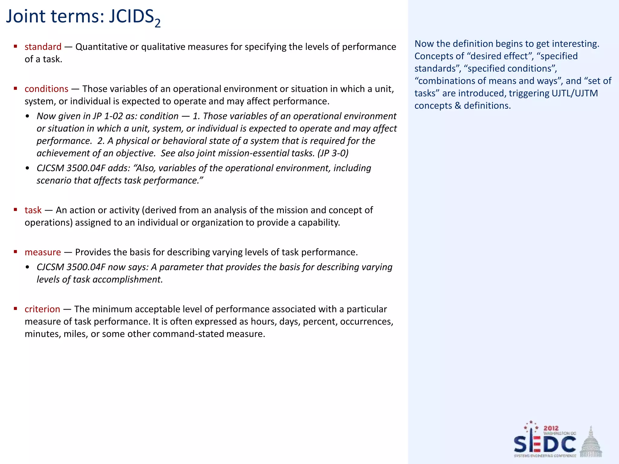 A Model-Based Approach to Joint Capabilities-vocabulary, semantics, and ...
